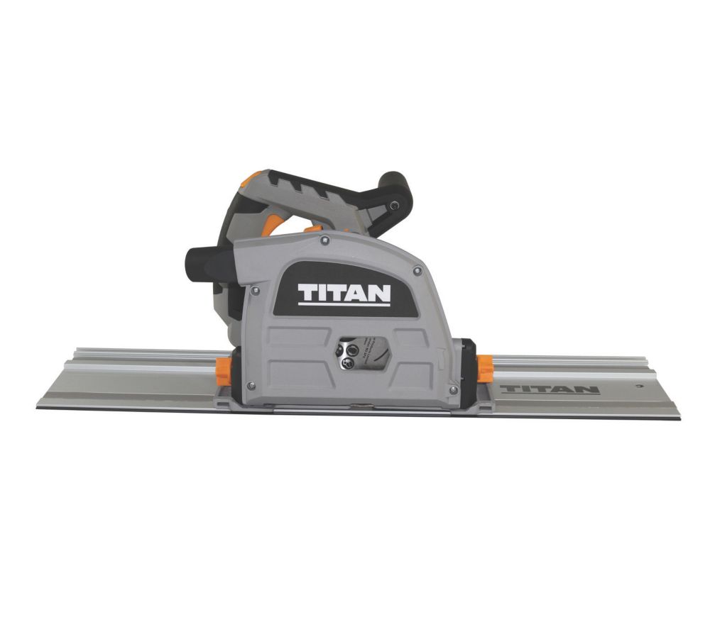 Scie plongeante filaire 165mm 240V Titan TTB673CSW 1200W Scie plongeante Screwfix FR