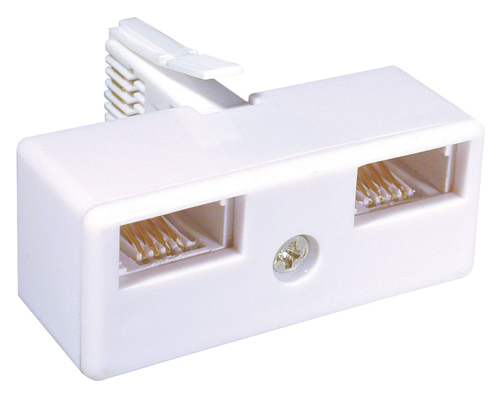 Adaptateur téléphonique double Philex BT431A | Connecteurs | Screwfix FR