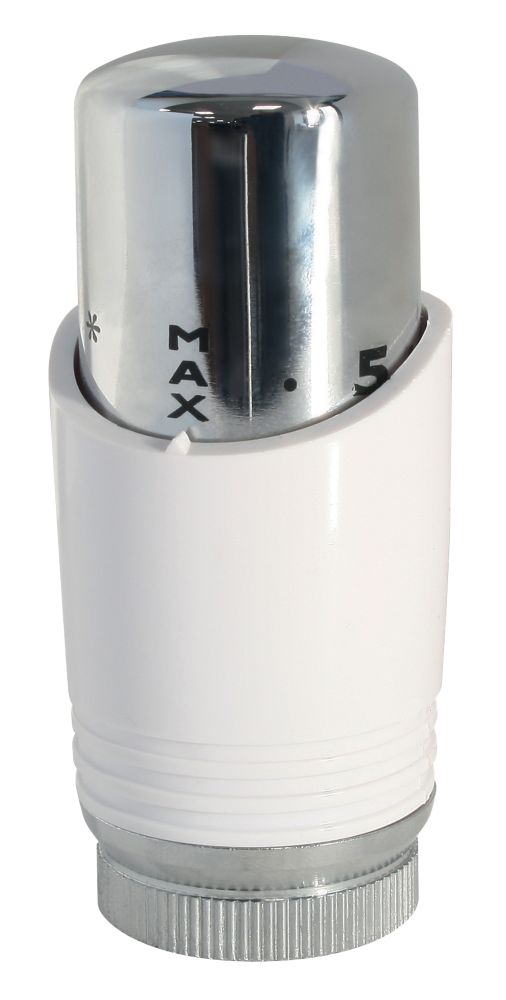 Tête TRV Somatherm blanche/chromée | Chauffage Central | Screwfix FR