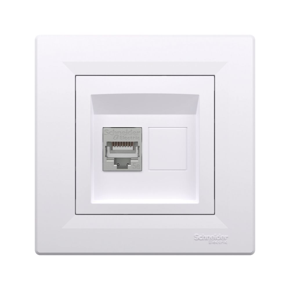 Prise RJ45 1 poste Asfora Blanc Schneider | Interrupteurs et prises ...