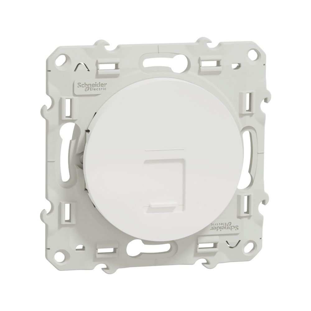 Prise RJ45 CAT5 UTP 1 poste Odace Blanc Schneider | Interrupteurs et ...