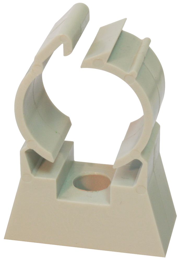 Clips simples pour tube 26mm blanc Fixoconnect | Appliques et fixations ...