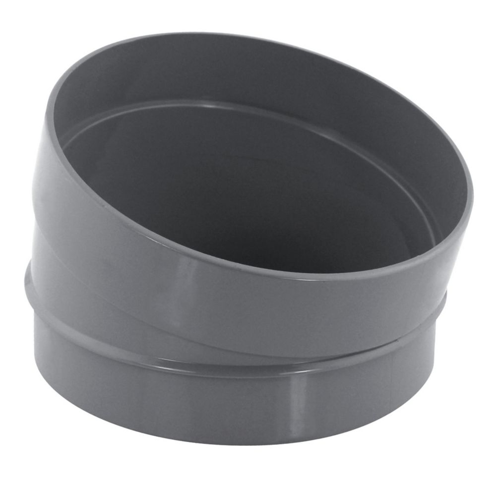 Coude PVC NF mâle/femelle à 15° 100mm à coller gris Fitt | Raccords PVC ...