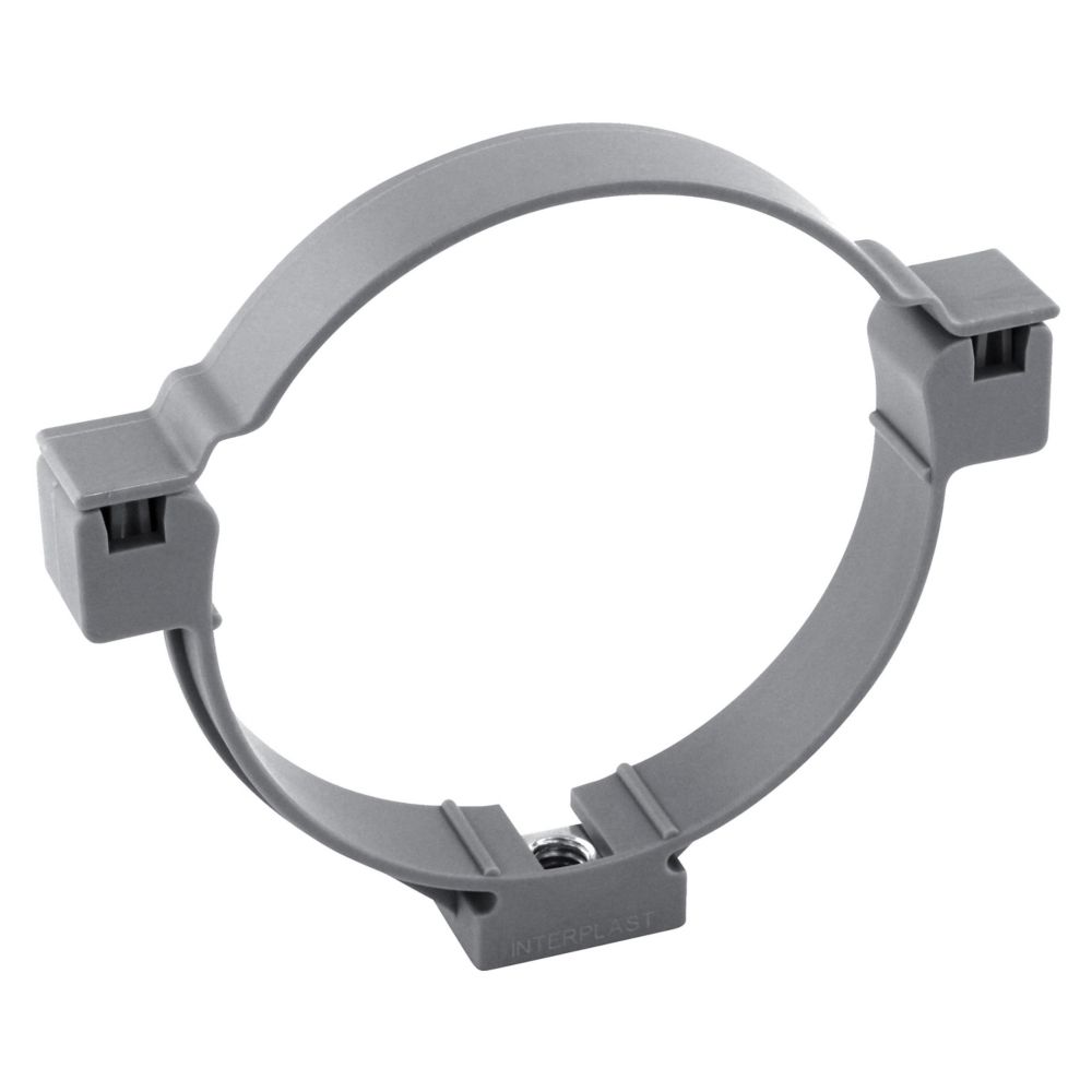 Collier de fixation à bride PVC 80mm gris Fitt, lot de 2 | Raccords PVC ...