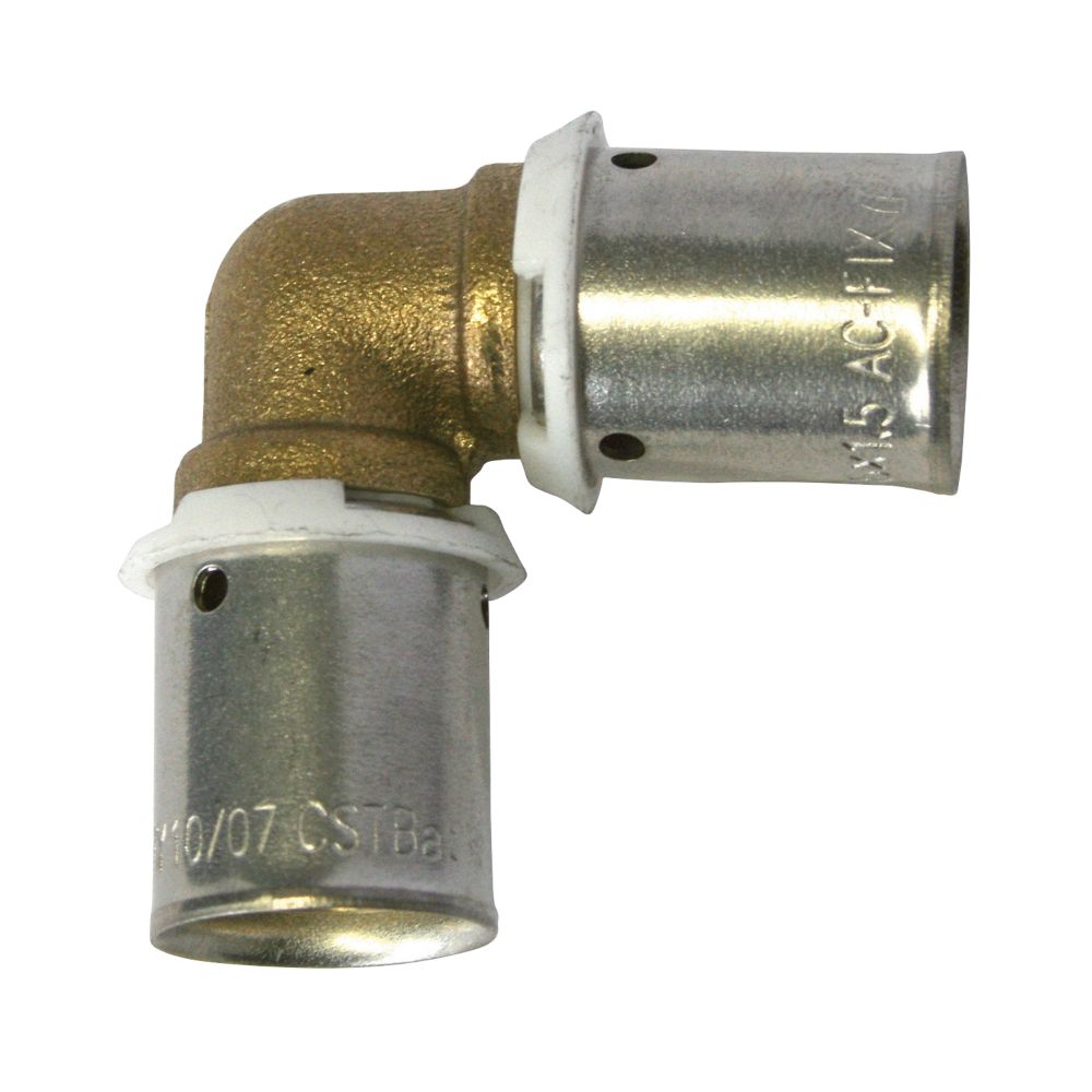 Coude égal 90° PER à sertir 16mm Fixoconnect | Tube et raccord PER | Screwfix FR