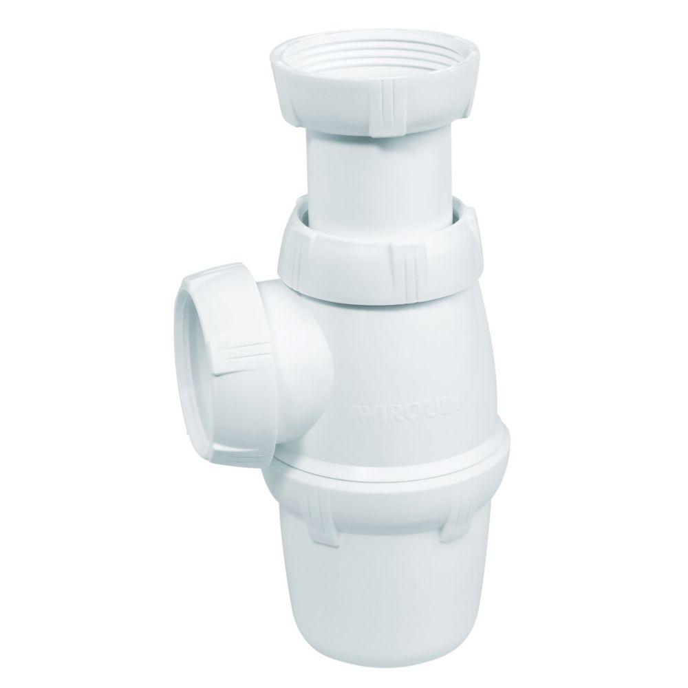 Siphon réglable Wirquin blanc 40mm | Vidage évier | Screwfix FR
